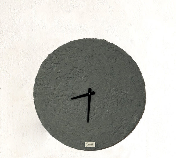 Rounded Grey Concrete Wall Clock | Youniche Shop